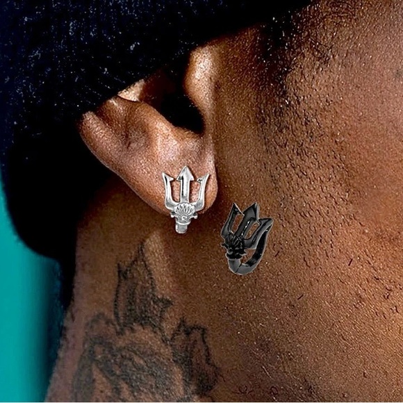 Accessories | Trident Earringsneptune Trident Hoops Mens Ancient Greek ...